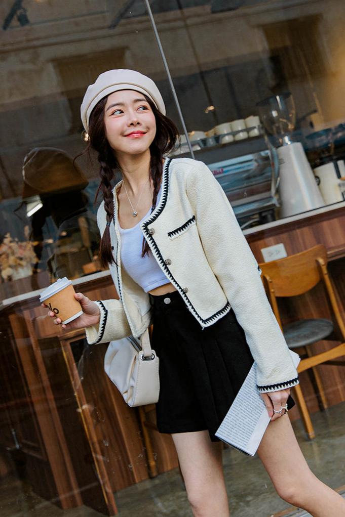 配色ツイードジャケット S~L【2311069】 – Seoul Mate